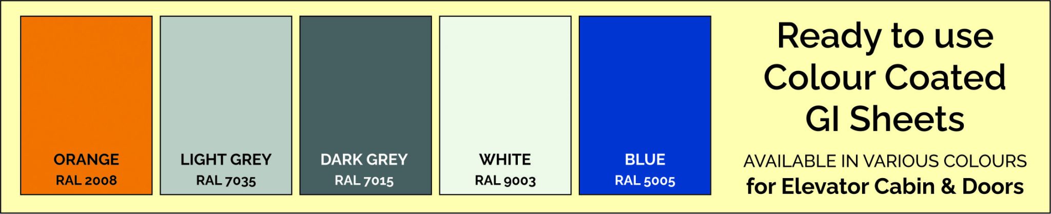 Suppliers of Colour Coated GI Sheets available in colours